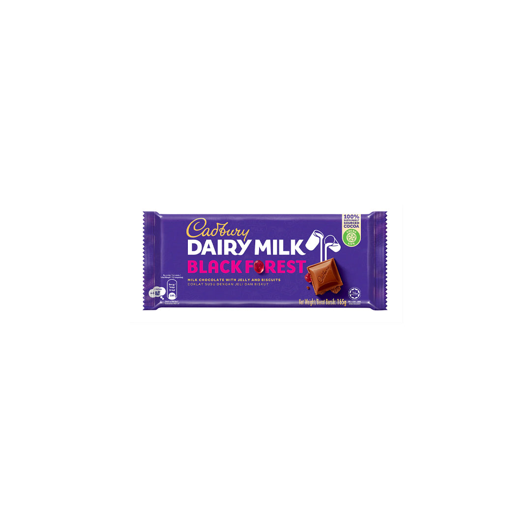 Cadbury Dairy Milk Chocolate Black Forest 160gm Malaysia – Chase Plus ...