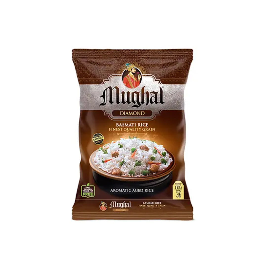 Mughal Diamond Pure Basmati Rice 1kg – Chase Plus Pakistan