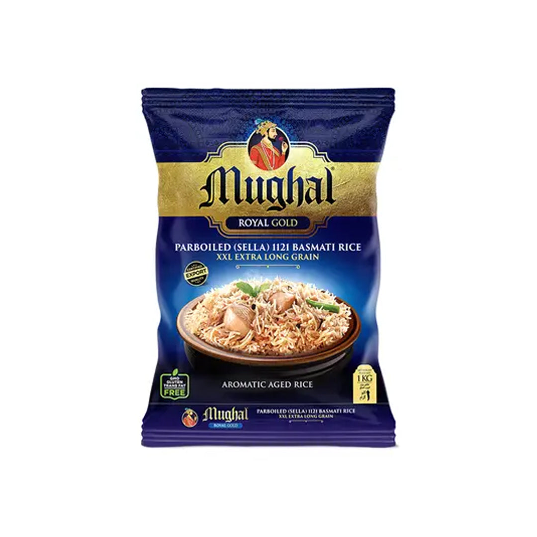 Mughal Royal Gold Sela Basmati Rice 1kg – Chase Plus Pakistan